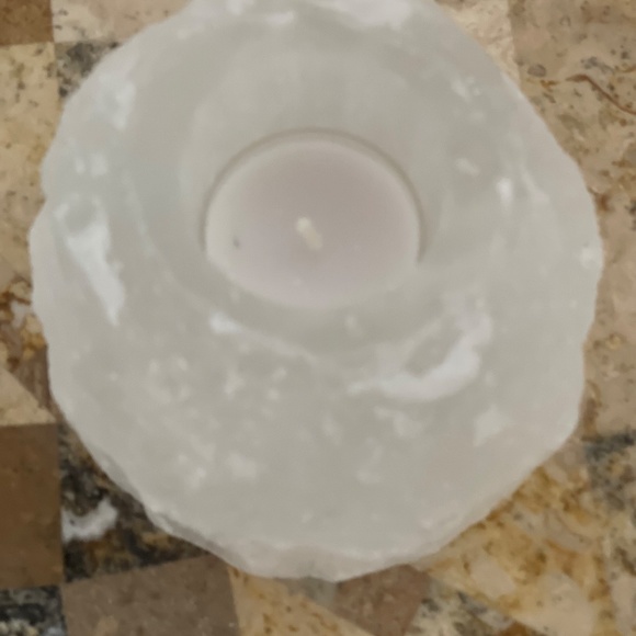 Accents | Selenite Tower White Tealight Tea Light Candle Holder Healing Crystal New | Poshmark